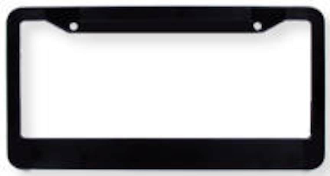 Blackout Reflective Custom License Plate Frame License Plate - Etsy