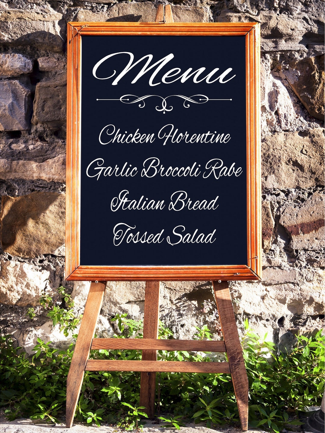 Custom Wedding Signs Script Wedding Menu Decal Custom Wedding Decal ...