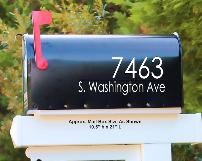 Craftsman Reflective House Numbers W/ Front Door Decal Mailbox - Etsy