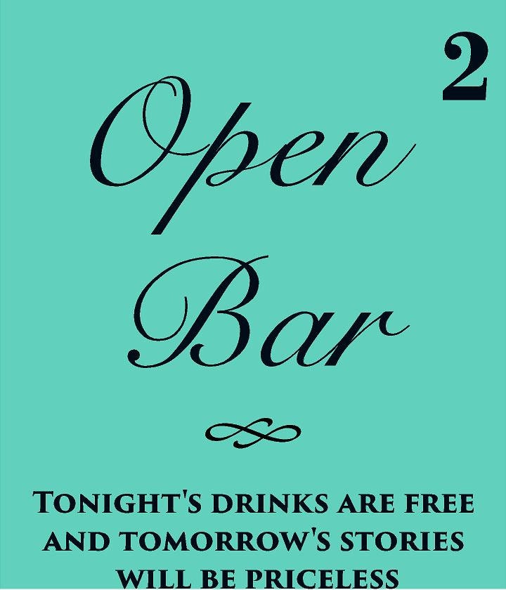 Open Bar Wedding Decal Custom Wedding Signs Wedding Thank You Decal ...