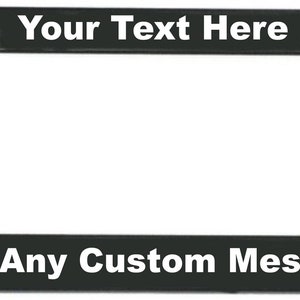 Reflective Letters Custom License Plate Frame | Personalized License ...