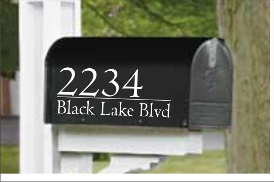 Modern House Numbers Mailbox Decals Address Sign Front Door - Etsy