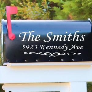 Family Name House Numbers Mailbox Decals Address Sign Front Door Decor ...