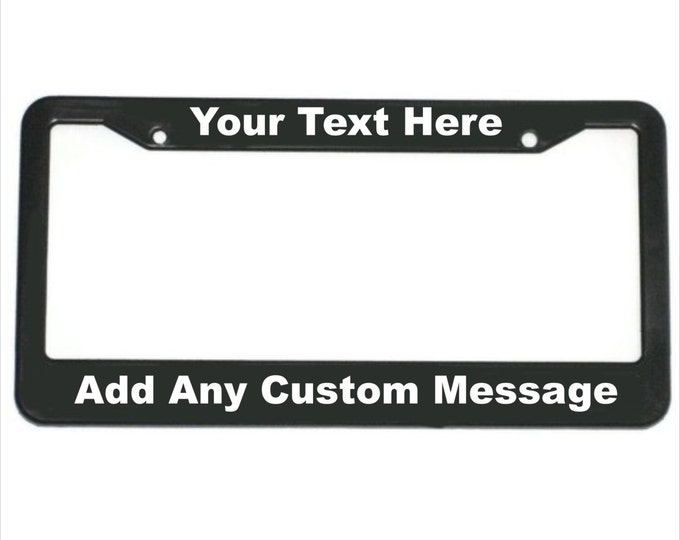 Reflective Letters Custom License Plate Frame Personalized | Etsy