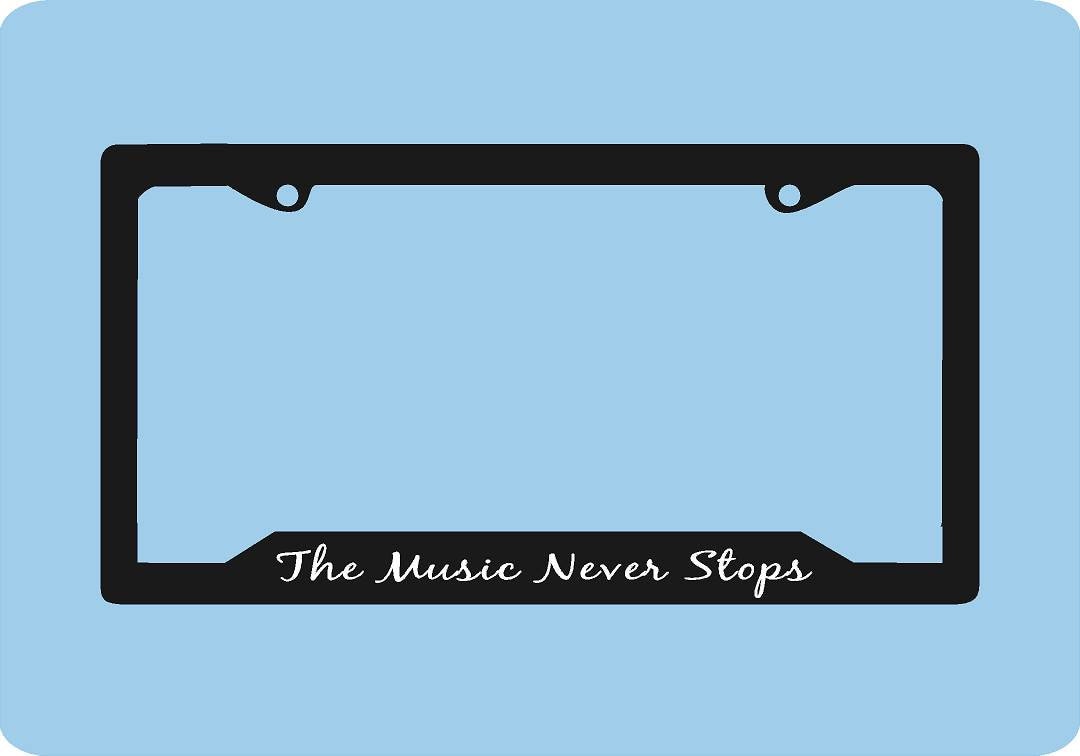 Music Never Stops License Plate Frame | Music License Plate Frame ...