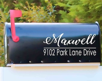 Craftsman & Script House Numbers Mailbox Decals Address Sign | Etsy