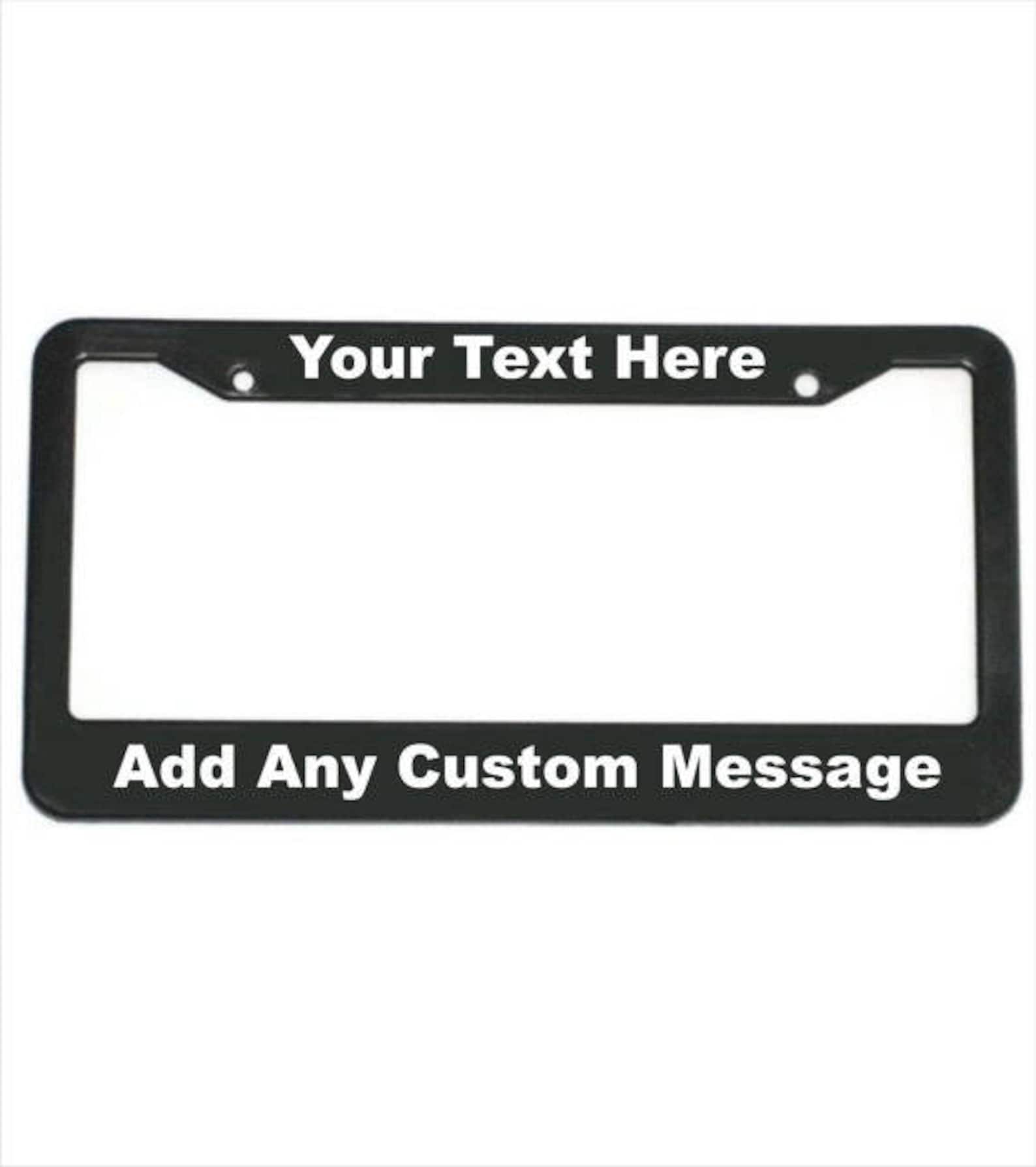 Custom License Plate Frame Personalized License Plate Frame - Etsy