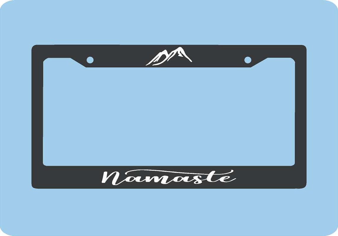 Namaste License Plate Frame Yoga License Plate Adventure | Etsy