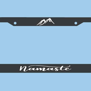 Namaste License Plate Frame | Yoga License Plate Adventure License ...