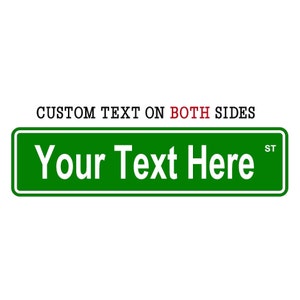 2 Sided Custom Street Sign Custom Signs | Personalized Street Sign | 6 ...