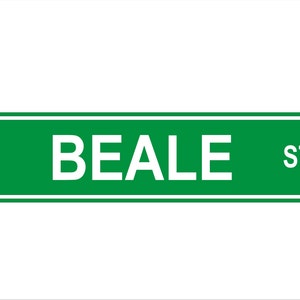 Beale Street Memphis Street Sign Road Sign 6" X 24" | Custom Street ...
