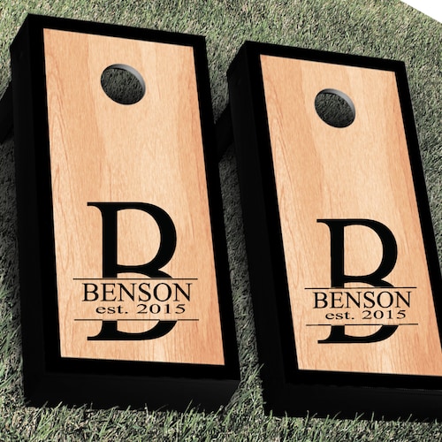 Custom Corn Hole Decals Wedding Monogram Cornhole Boards | Etsy