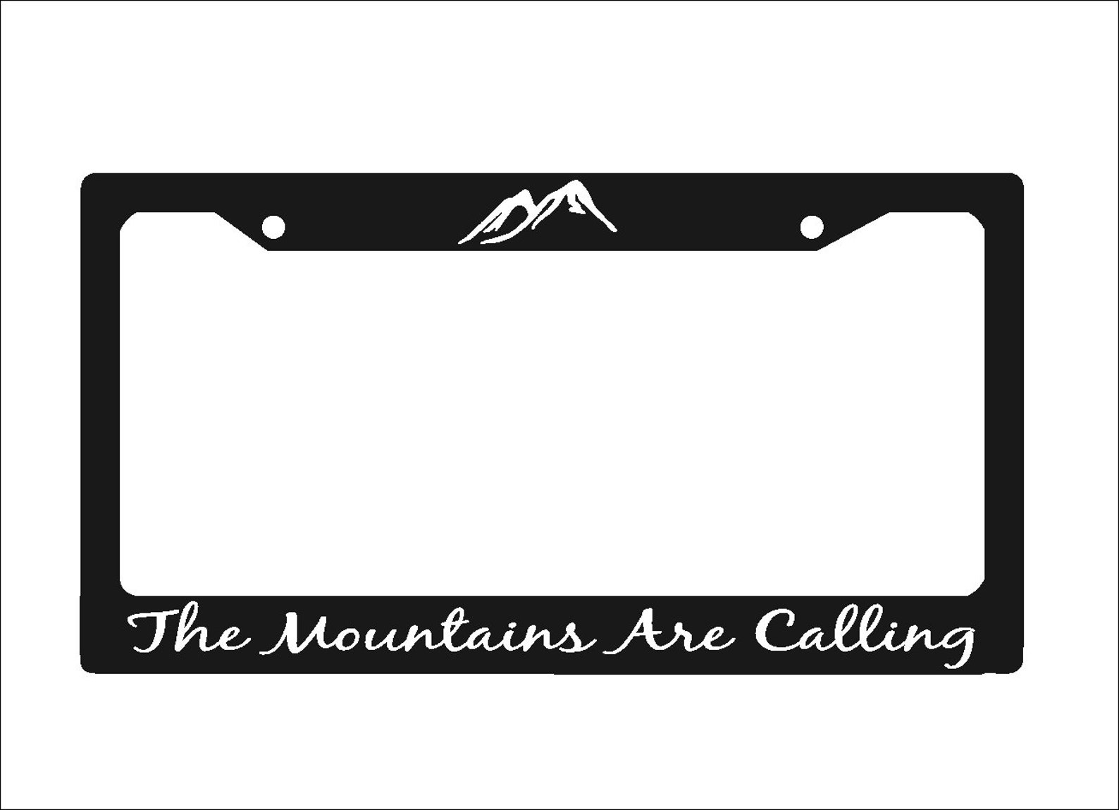 Mountains Custom License Plate Frame Mountains License Plate | Etsy