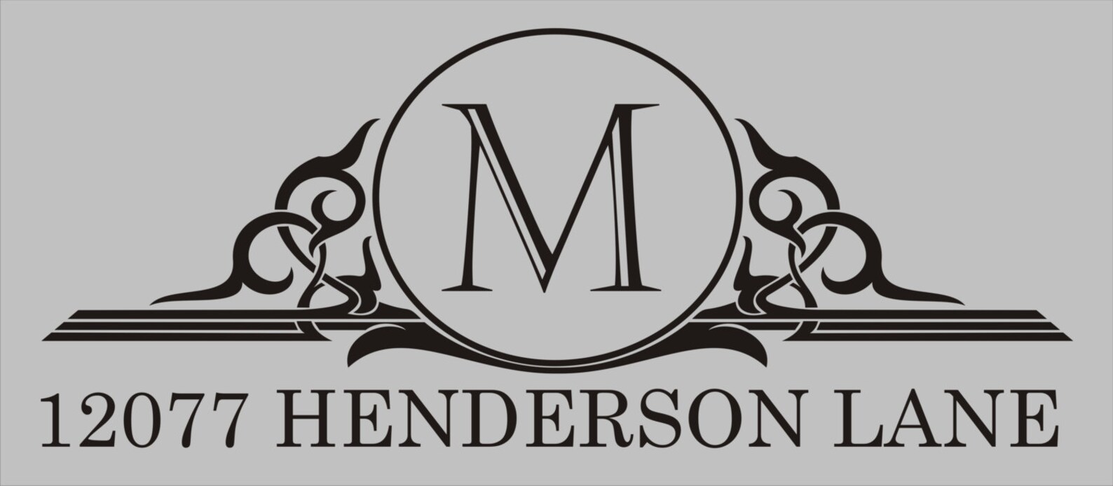 ONE Sided Monogram House Numbers Mailbox Decals Address Sign - Etsy