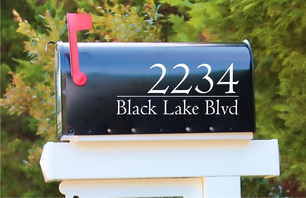Large Modern House Numbers Mailbox Decals Address Sign Front | Etsy