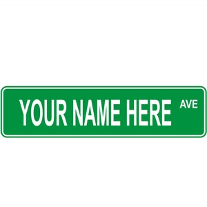 2 Sided Custom Street Sign Custom Signs | Personalized Street Sign | 6 ...