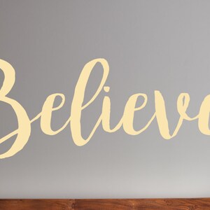 Vinyl Wall Art Believe Vinyl Decal | Inspirational Decal | Wall Quote ...