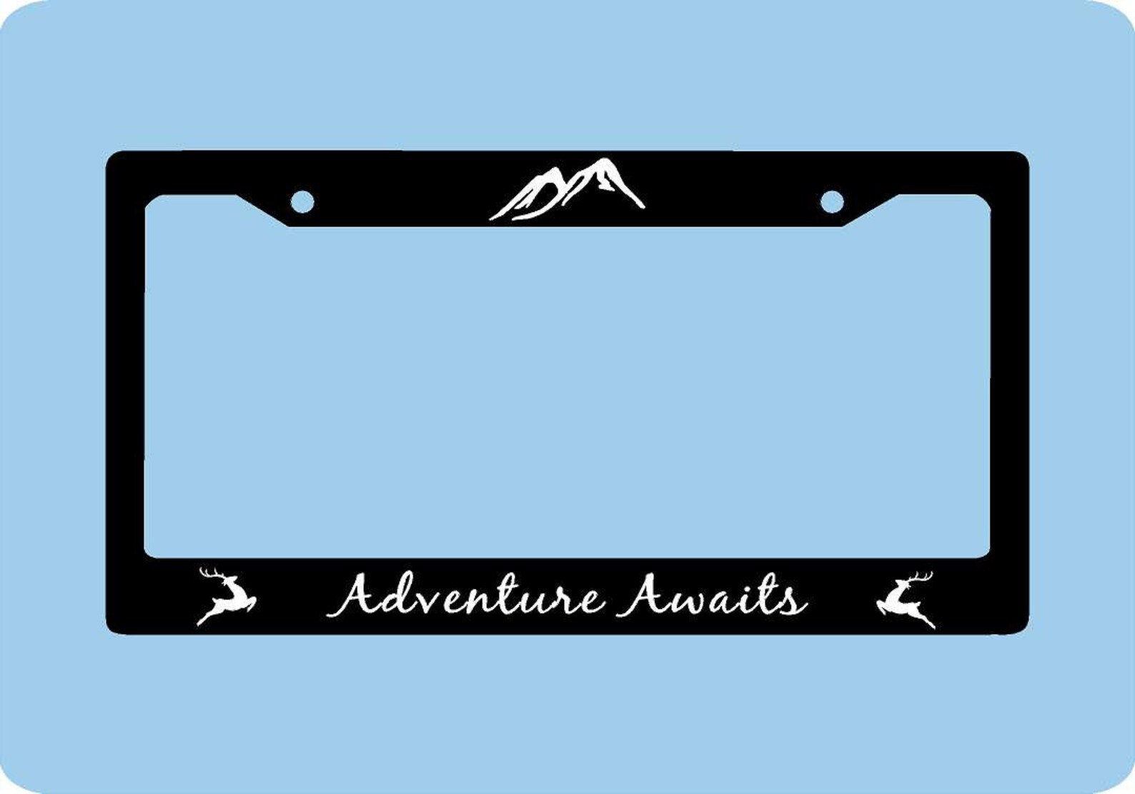 Adventure Awaits License Plate Frame Mountains Arrows - Etsy