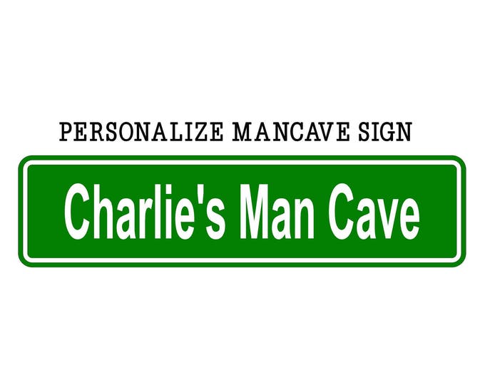 Personalized Man Cave Sign Street Sign Road Sign 6" X 24" Aluminum ...