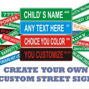 2 Sided Custom Street Sign Custom Signs | Personalized Street Sign | 6 ...
