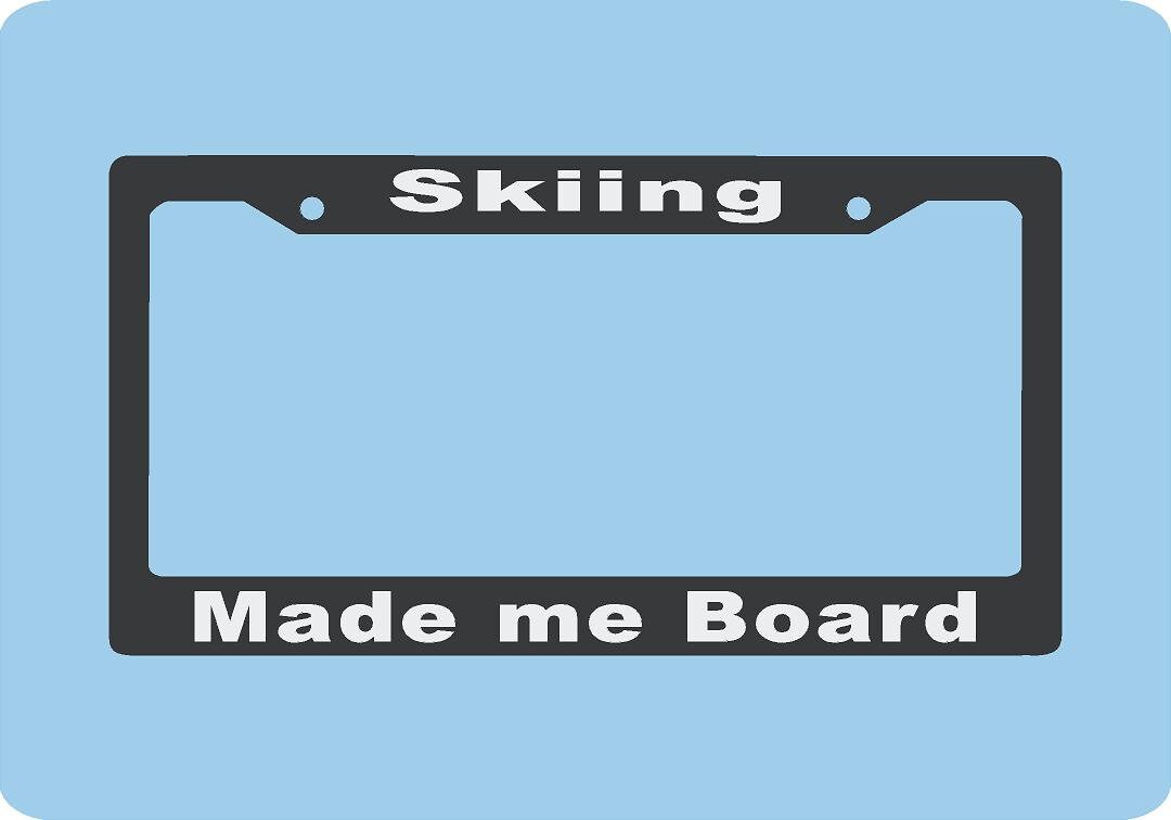 Skiing Made Me Board License Plate Frame | Skiing License Plate Frame ...