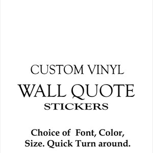 Vinyl Wall Art Custom Inspirational Wall Quote Vinyl Sticker ...