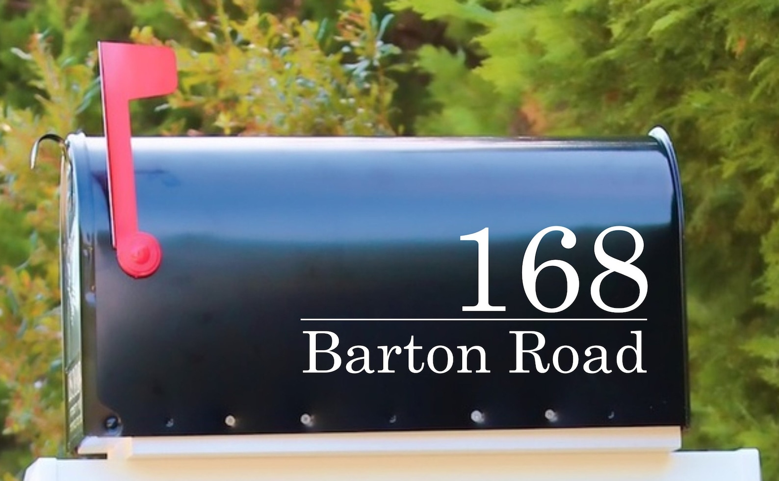 Classic House Numbers Mailbox Decal Address Sign Front - Etsy