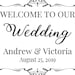 Wedding Welcome Custom Wedding Decal Custom Wedding Signs - Etsy