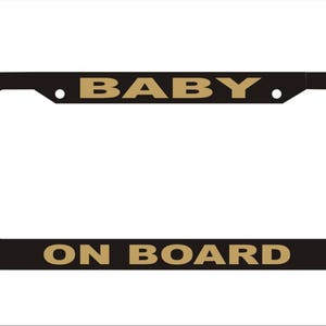 Baby on Board License Plate Frame | | Baby License Plate Frame | | Baby ...