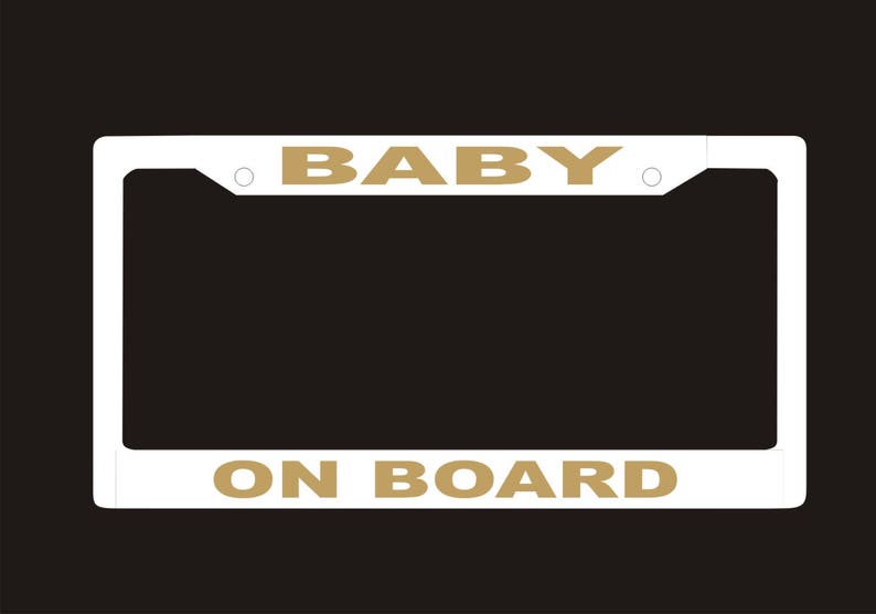 Baby on Board License Plate Frame | | Baby License Plate Frame | | Baby ...