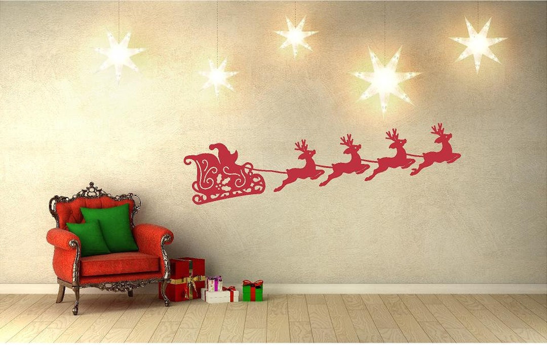 Christmas Decal | Santa Decal | Reindeer Decal | Holiday Decal ...