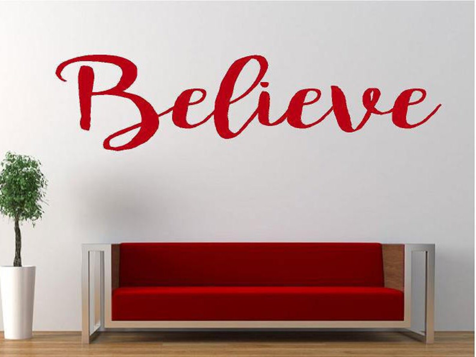 Believe Wall Decal Brobel Believe Decal Holiday Decal | Etsy