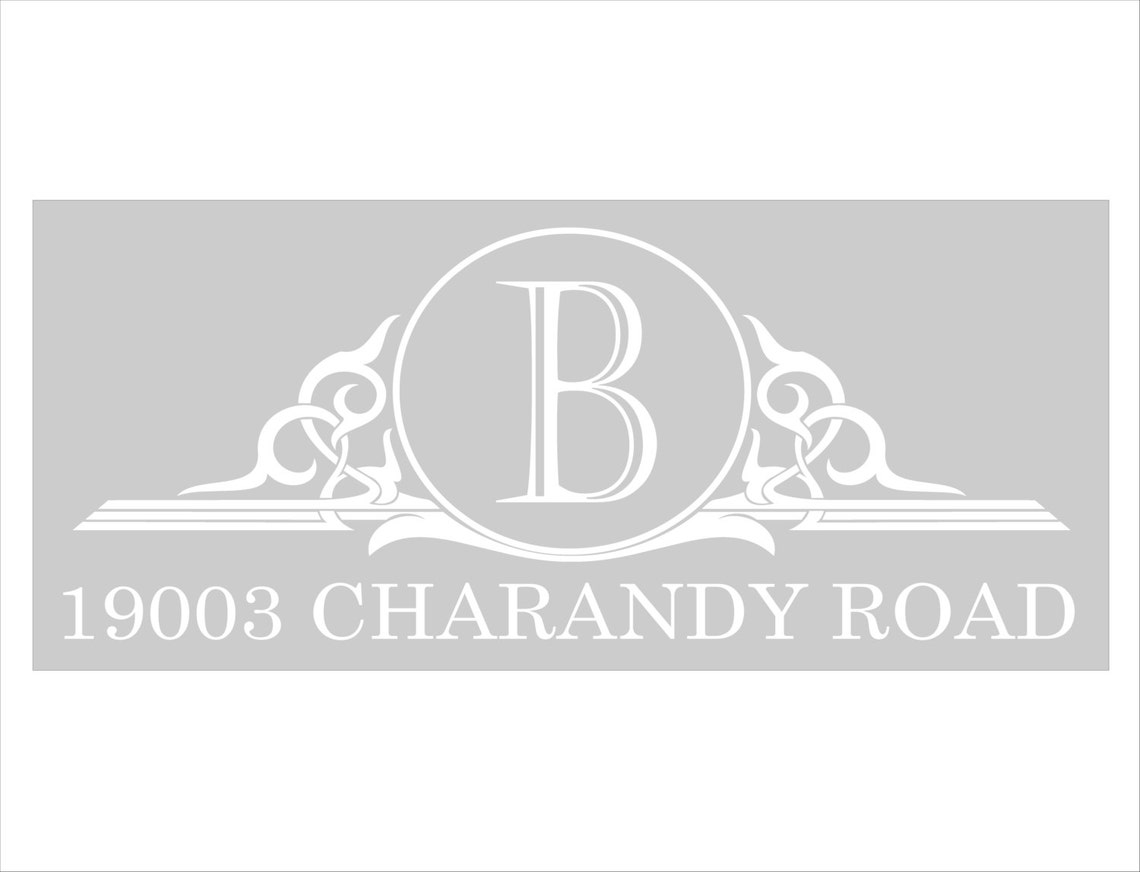 Reflective Monogram House Numbers Mailbox Decals Address Sign Front ...