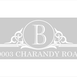 Reflective Monogram House Numbers Mailbox Decals Address Sign Front ...