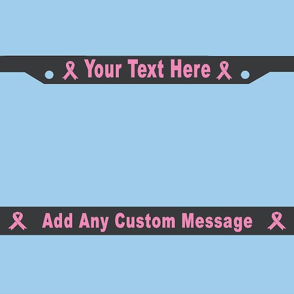 Breast Cancer Awareness License Plate Frame - Etsy