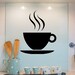 Vinyl Wall Art Coffee Cup Wall Decal Cafe Decal Kitchen Wall Decal ...