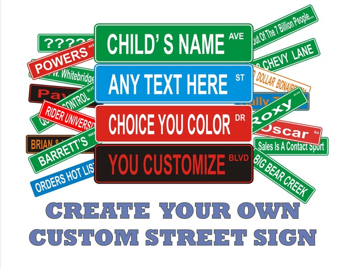 Personalized Street Sign Custom Street Sign Man Cave Sign Aluminum Sign ...