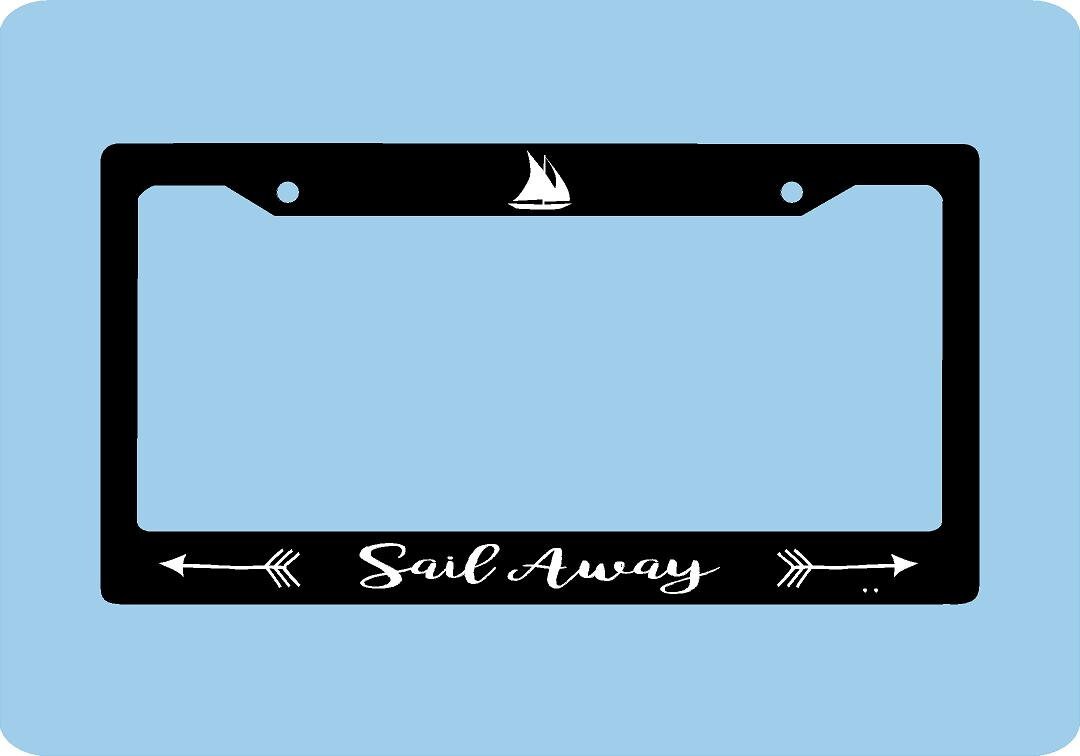 Sail Away License Plate Frame | Sailing Adventure License Plate Frame ...