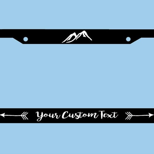 Adventure Awaits License Plate Frame Mountains Arrows - Etsy