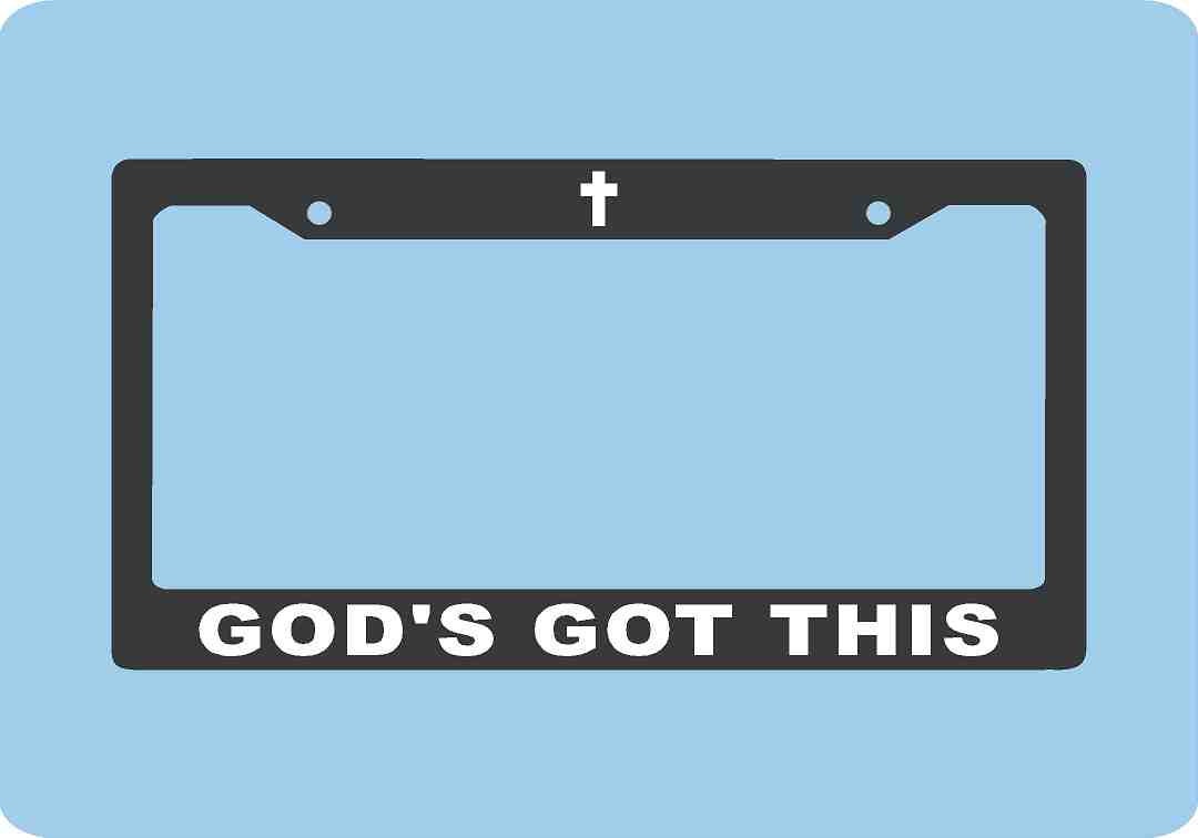 God's Got This License Plate Frame | Faith License Plate Holder | God ...