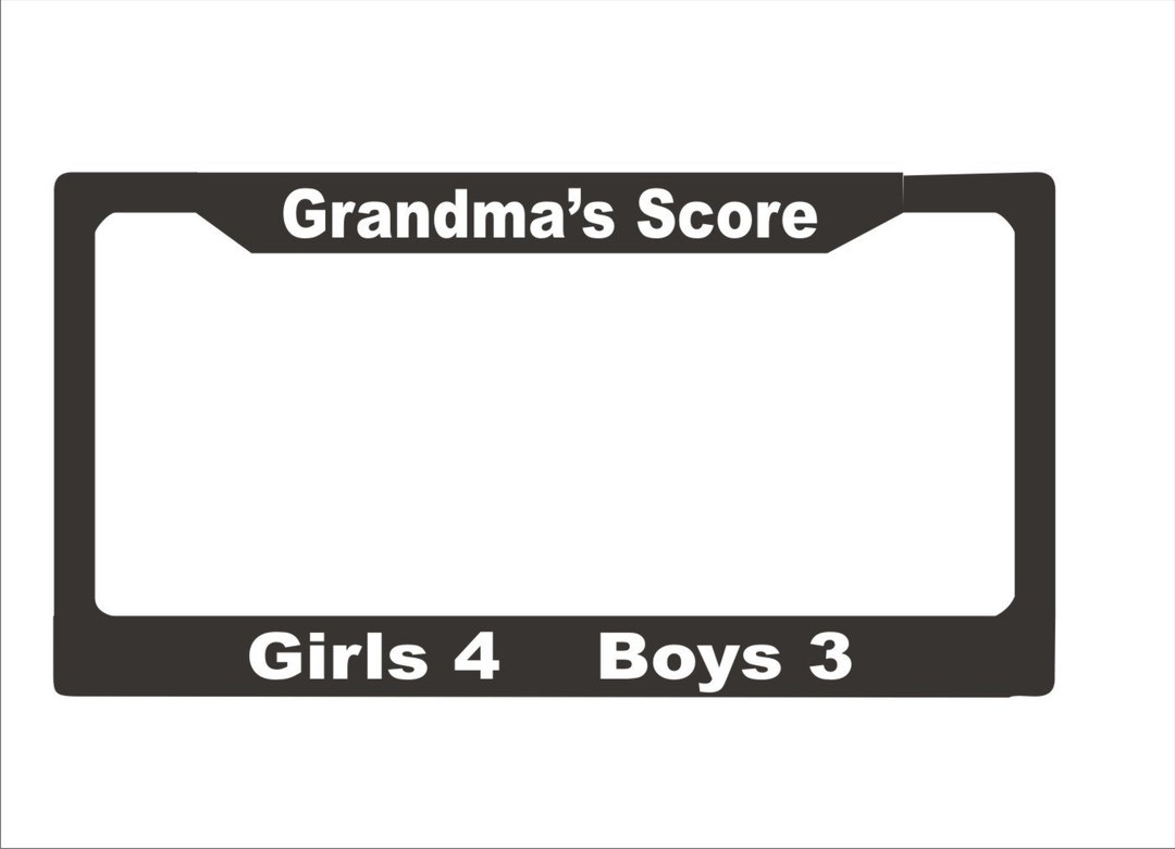 Grandma's Score Custom License Plate Frame | Custom License Plate Frame ...