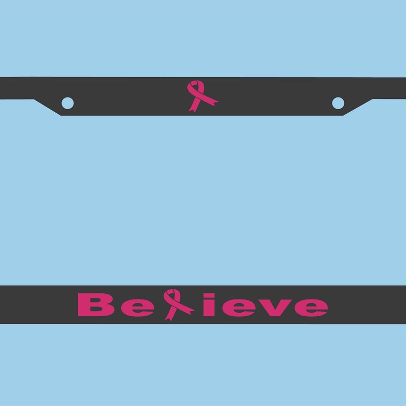 Breast Cancer Awareness License Plate Frame - Etsy