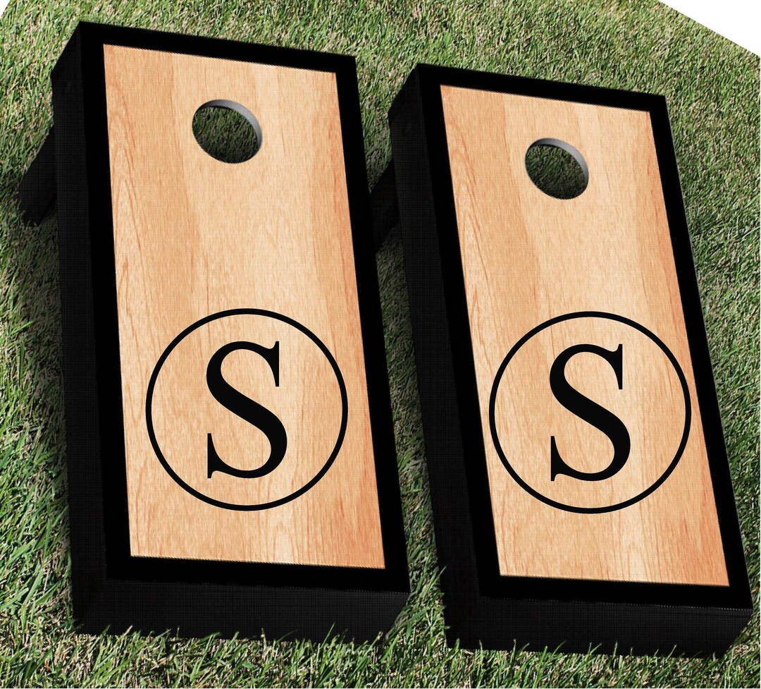 Monogram Wedding Cornhole Decals | Custom Wedding Signs & Decal ...