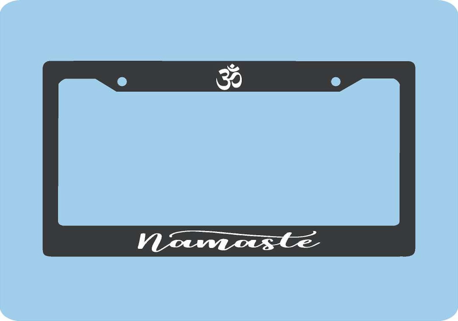 Namaste License Plate Frame | Yoga License Plate Aum License Plate ...
