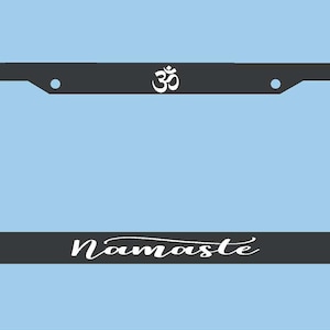 Namaste License Plate Frame | Yoga License Plate Aum License Plate ...