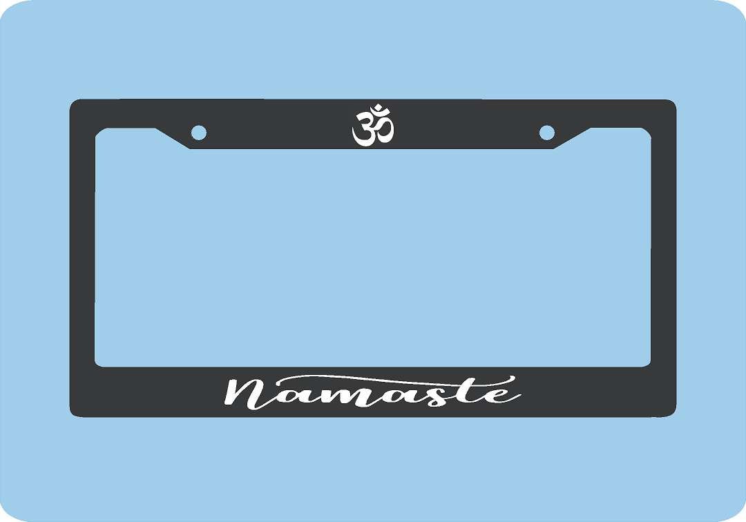 Namaste License Plate Frame | Yoga License Plate Aum License Plate ...
