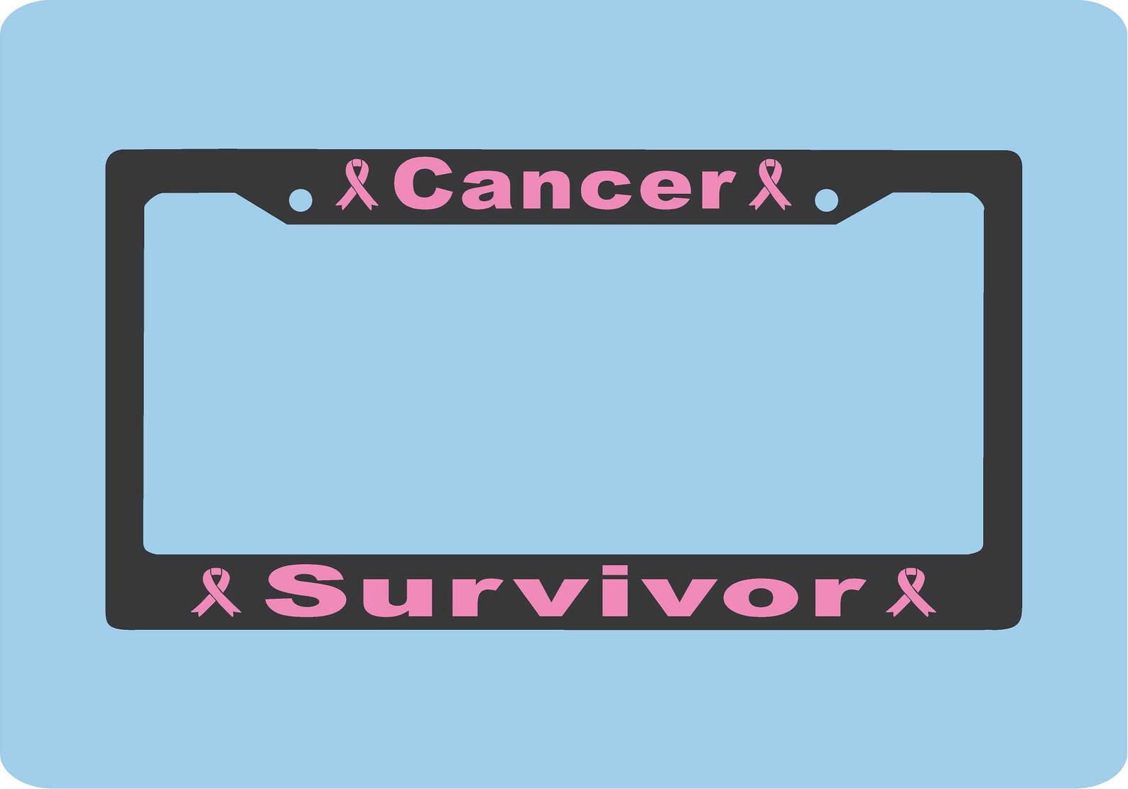 Breast Cancer Awareness Custom License Plate Frame | Breast Cancer ...