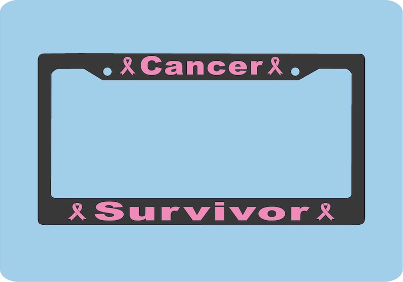 Breast Cancer Awareness Custom License Plate Frame | Breast Cancer ...