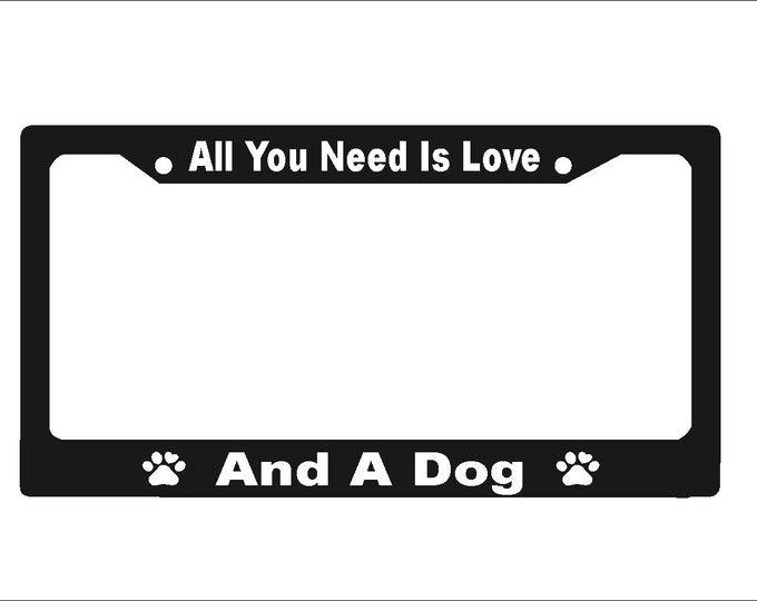 Custom Pet License Plate Holder - Personalized Metal Frame for Pet ...