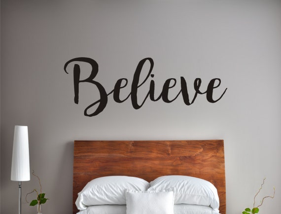 Vinyl Wall Art Believe Vinyl Decal Inspirational Decal | Etsy